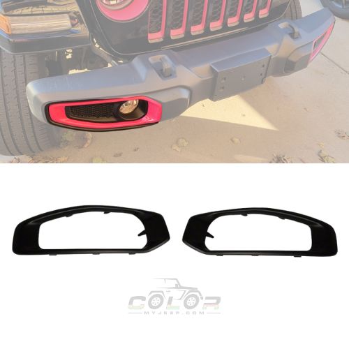 Fog Light Exterior Accent Cover Trim Jeep JL, JLU, Sahara, Rubicon, Wr ...