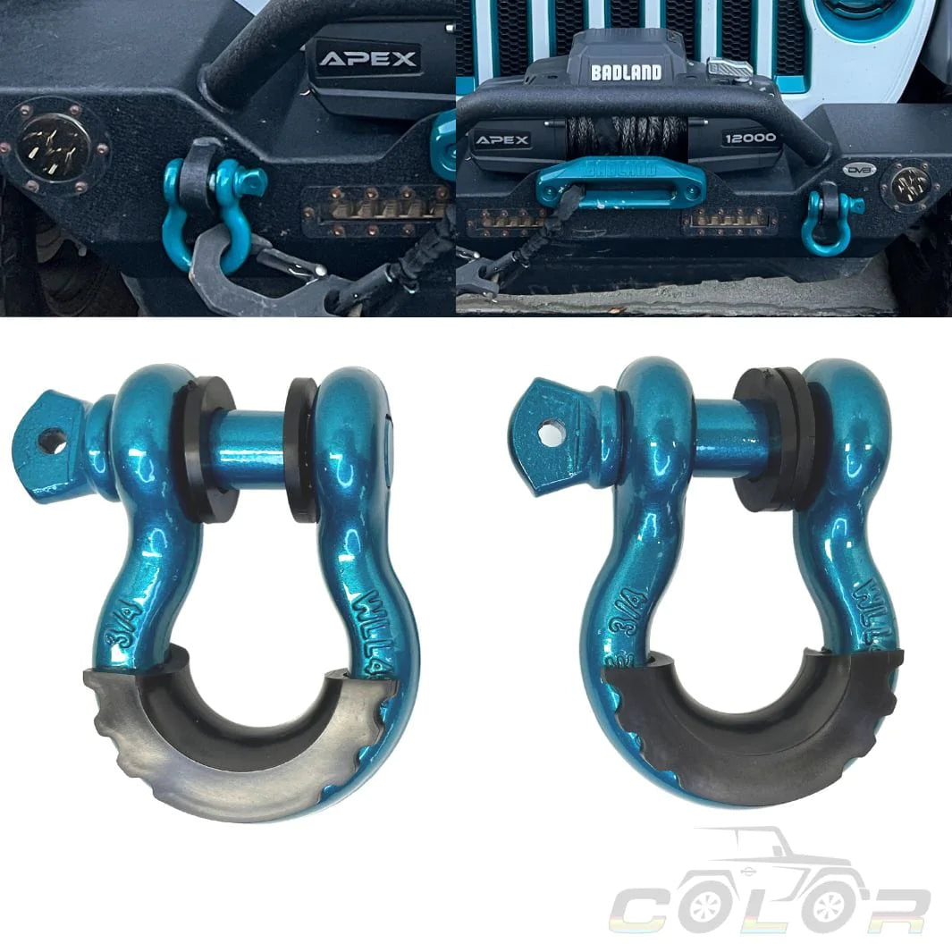 All Model D Ring Shackles 3/4 With Isolators Pair – Color My Ride, LLC